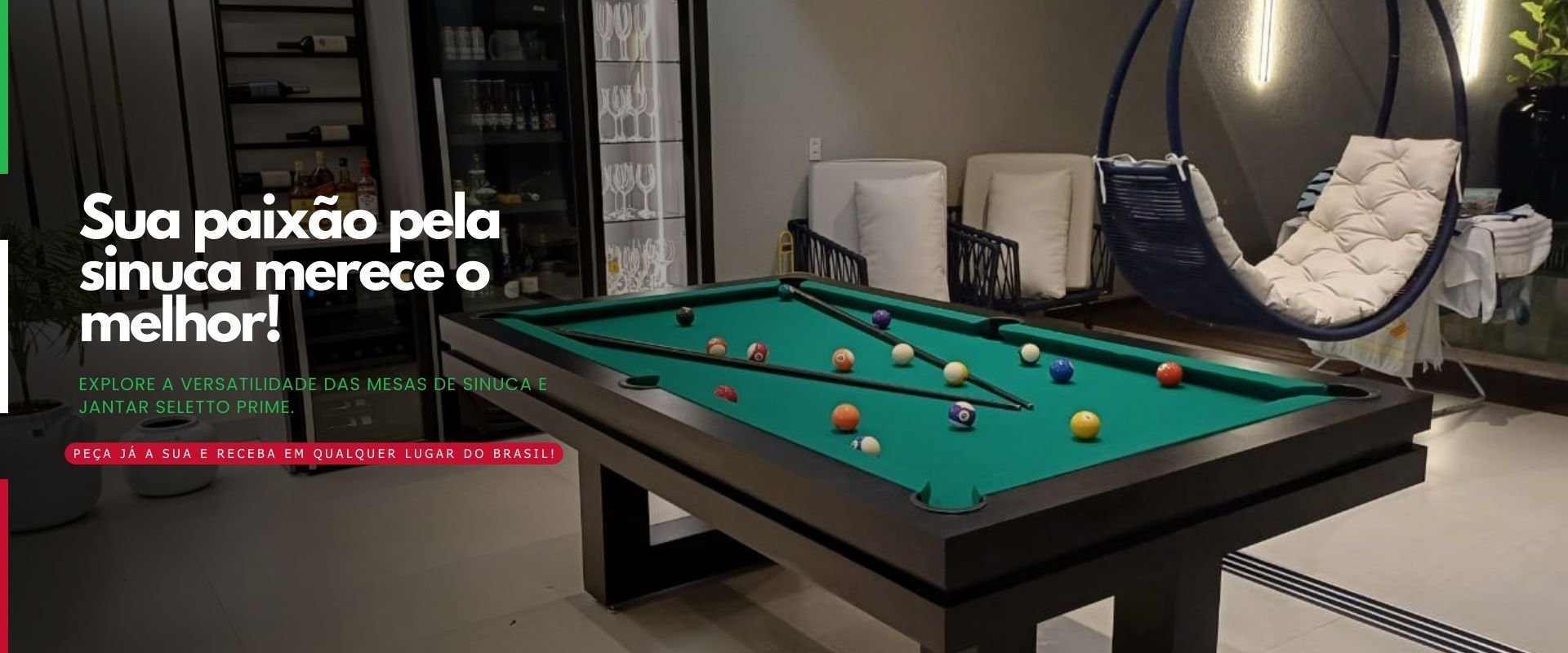 Mesas de Sinuca e jantar, Mesas de Bilhar - Seletto Prime